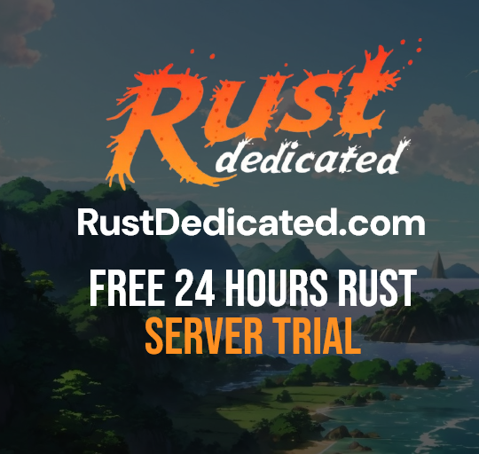 Free Rust Server Trial - Rent Dedicated Affordable Rust Servers
